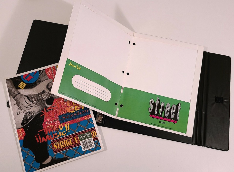 VINTAGE GITANO 3-RING BINDER TRAPPER KEEPER RETRO 1980s w/ FOLDERS ...