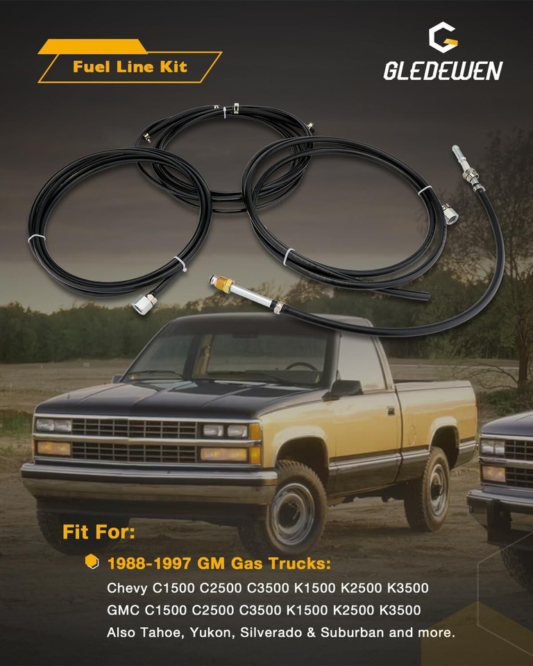 Fuel Line Kit, Compatible With 1988-1997 GM Gas Trucks， including Chevy ...