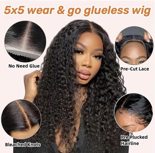 Glue-less human hair Wig Density 150% 4x4 HD Lace Closure 10 Inch Price ...