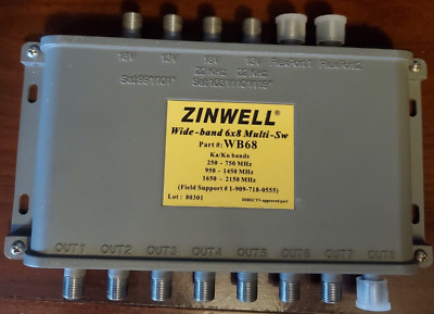 Zinwell 6x8 Multi-Switch WB68 For TV, Cable, and Satelite Multi Room ...