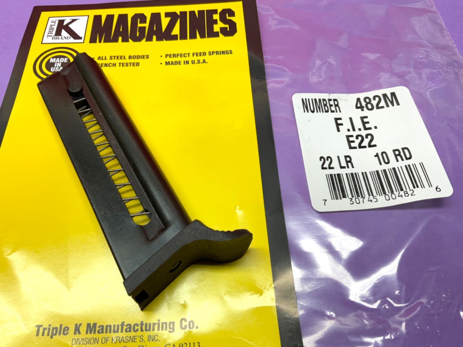 BRAND NEW - FIE TITAN E22 - .22LR PISTOL 10 RD. MAG MAGAZINE - TRIPLE K ...