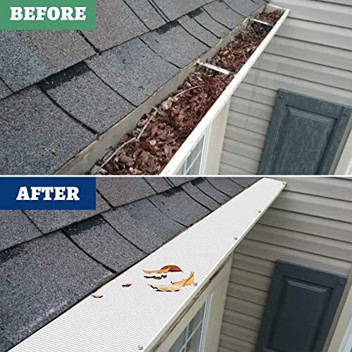 20 PACK Gutter Guard 5 in x 4 ft L Stainless Steel Micro Mesh Leaf ...