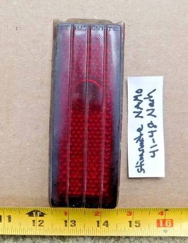 STIMSONITE RED GLASS TAIL LIGHT LENS FOR 1941-48 NASH CARS TAIL LAMP ...