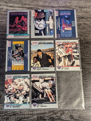 1990 NFL Pro Set 36-Card Lot (28 Pro Set. 8 Super Bowl Set) | eBay