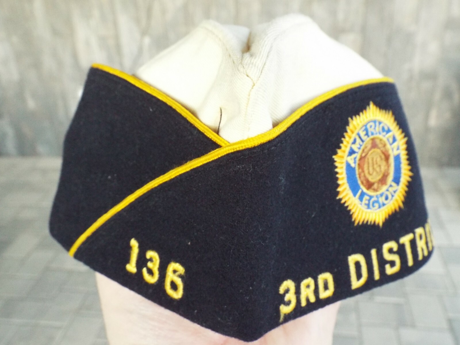 American Legion Wool Military Envelope Hat 3rd District Commander Idaho ...