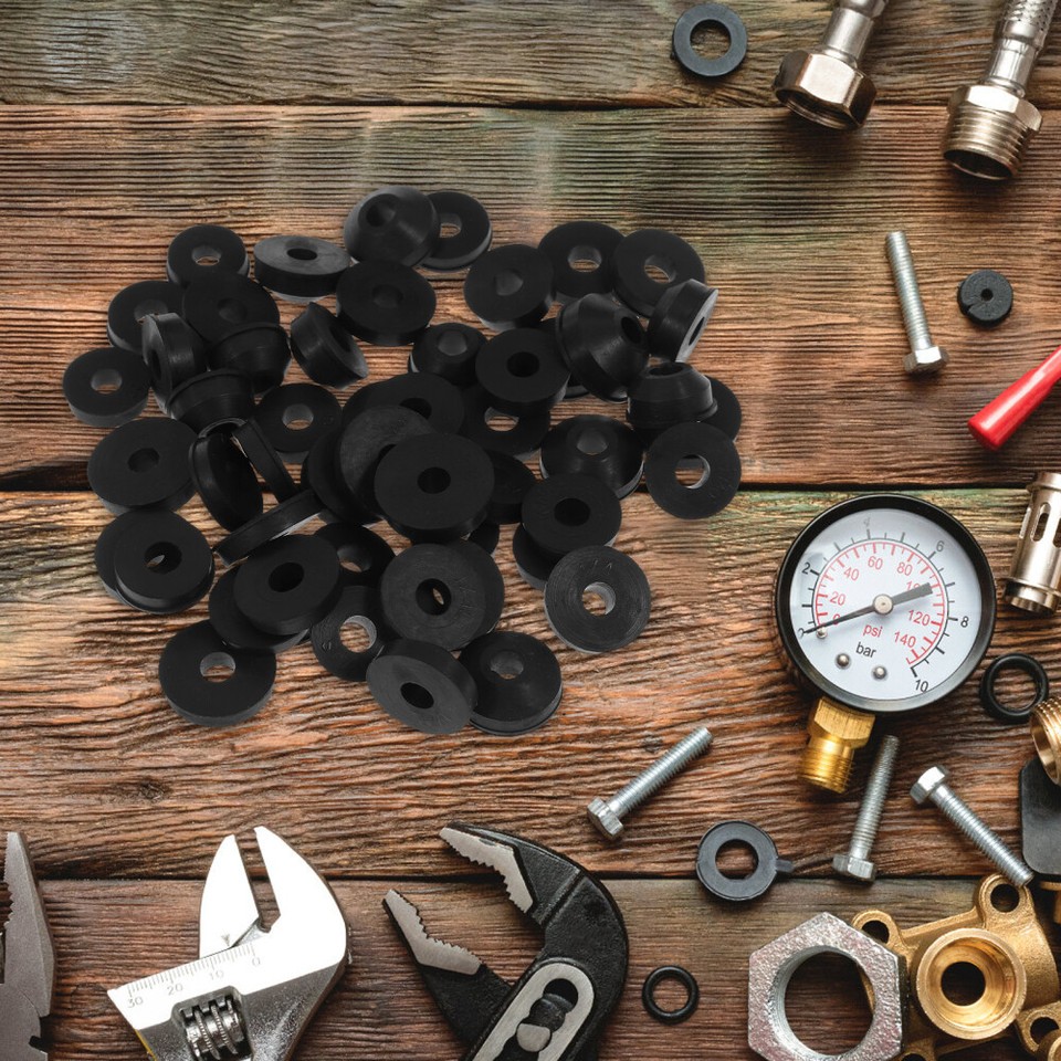 58pcs Brass Faucet Gasket Hose Washers Rubber Outdoor Spigot Repair Kit ...