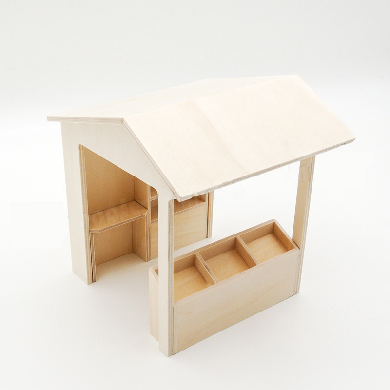 Dollhouse Miniature Display Grocery Store Stall Shop Shelf Cabinet ...