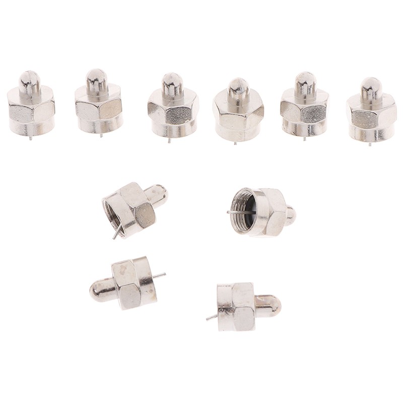 10pcs 75 Ohm F Type Coaxial Male Terminator End Caps Connectors RF Port ...