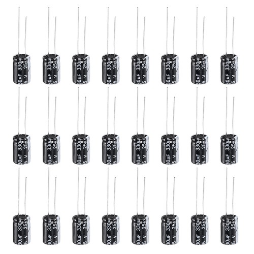 25V 330uF Electrolytic Capacitors, 100Pcs Aluminum Electrolytic ...