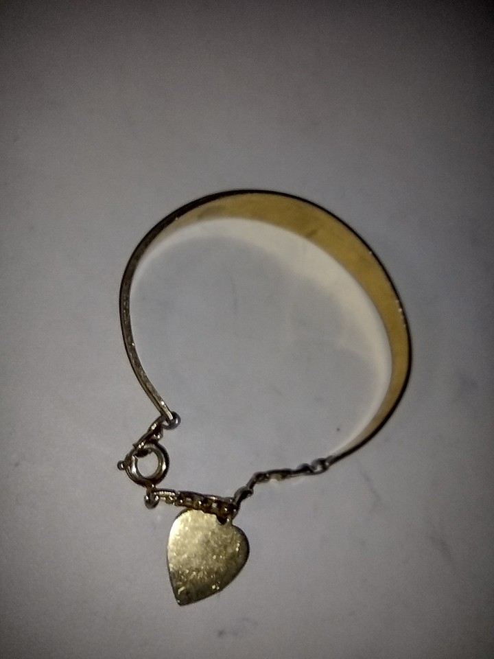 Vintage JB Cuff Bracelet 6" Can Be Monogrammed On Front Also Has A Heart Tag | eBay