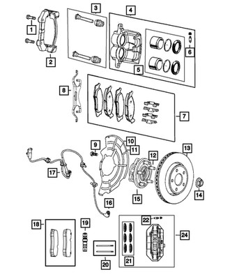 Genuine Mopar Disc Brake Pad Kit 68526404AA | eBay