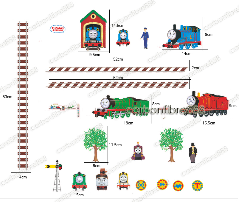 Thomas the Tank Engine Children Wall Stickers Art Decal Boy Girl Kids ...