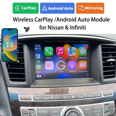 Wireless CarPlay Kit Fit For Nissan Pathfinder GT-R Patrol Y62 Armada ...