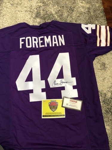 CHUCK FOREMAN Autographed Custom Stat Jersey - MINNESOTA VIKINGS Legend ...
