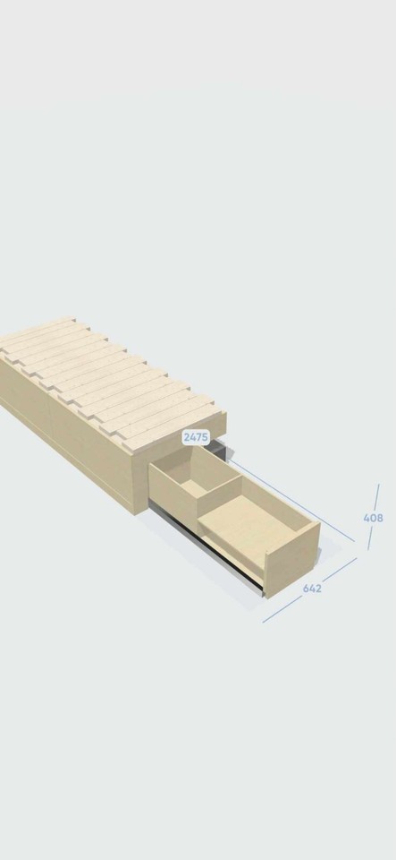 SWB Caddy bed, Bespoke Pull Out Bed For Vans, Campers, Boats. Micro ...
