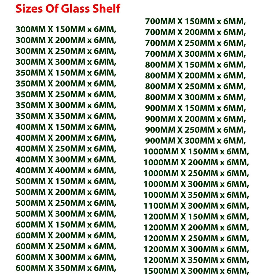 Clear Tempered Glass Shelf Panel Storage Sheet Shelving Display ...