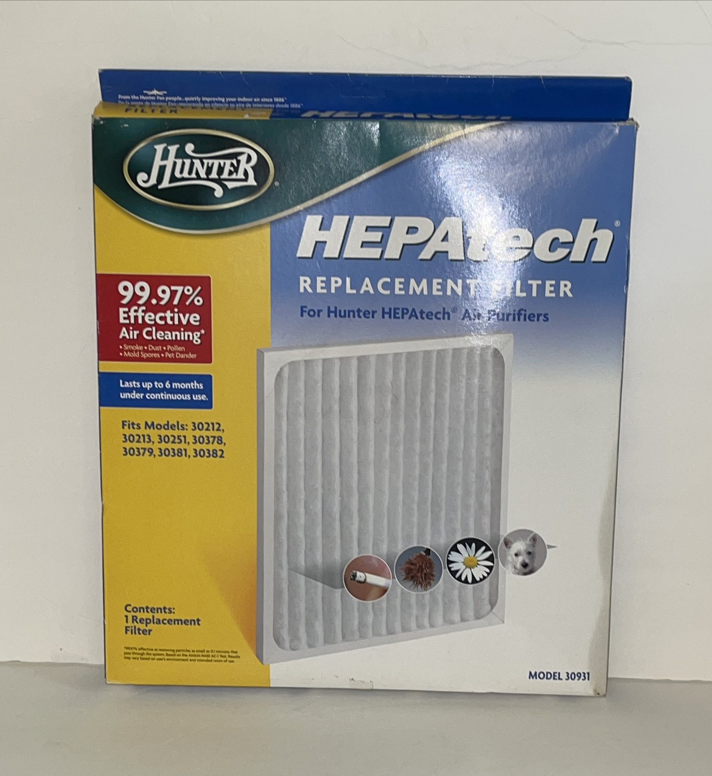 Hunter 30931 Replacement Filter for HEPAtech Air Purifiers for sale ...