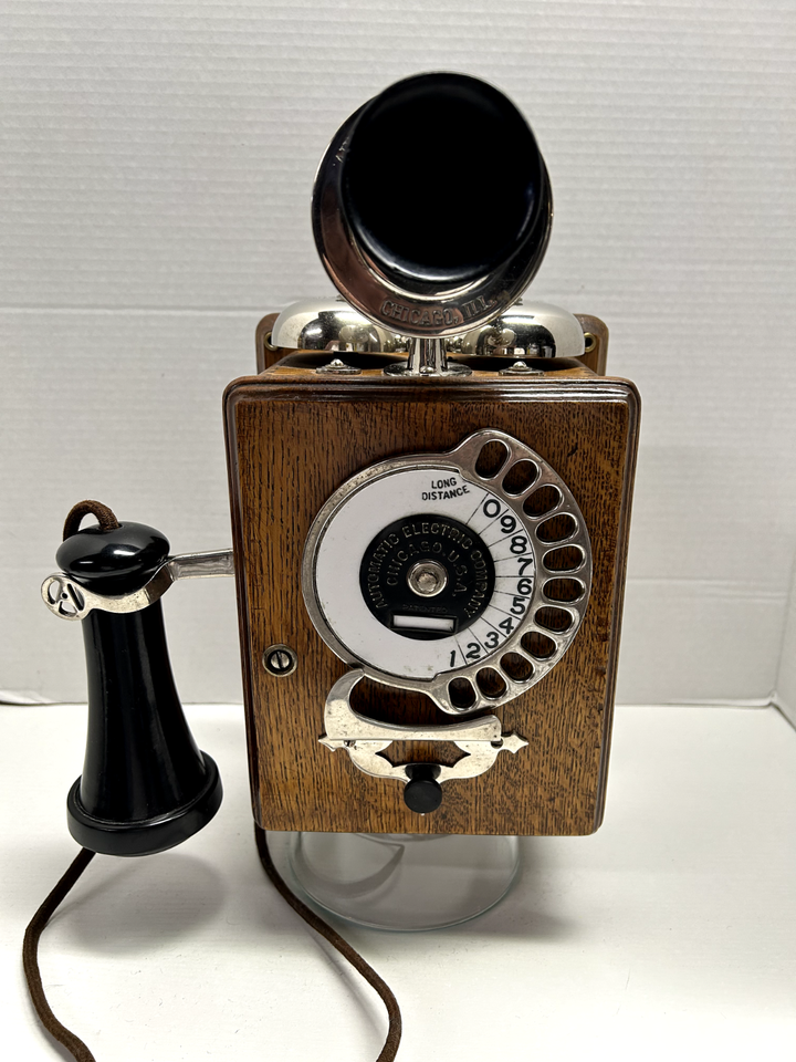 Strowger Automatic Electric Wood Dial Phone circa 1907 | eBay