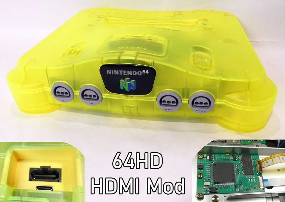 Nintendo 64 HDMI Mod Digital 64HD & Deblur N64 PAL / NTSC Gamebox ...