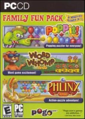 Pogo Family Fun Pack PC CD 3 puzzle games w/ Poppit! To Go, Word Whomp ...