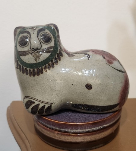 Jorge Wilmot Signed Tonala Stoneware Pottery Cat Lion Figurine Mexico ...