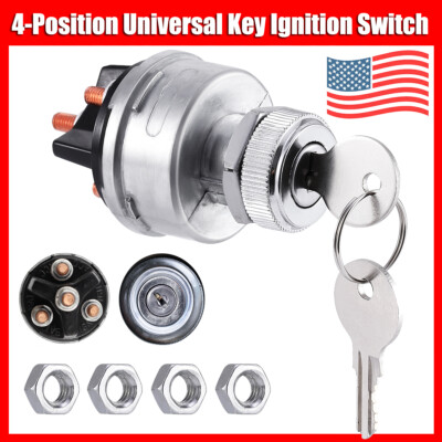Universal Ignition Key Starter Switch With 2 Keys For Car Tractor ...