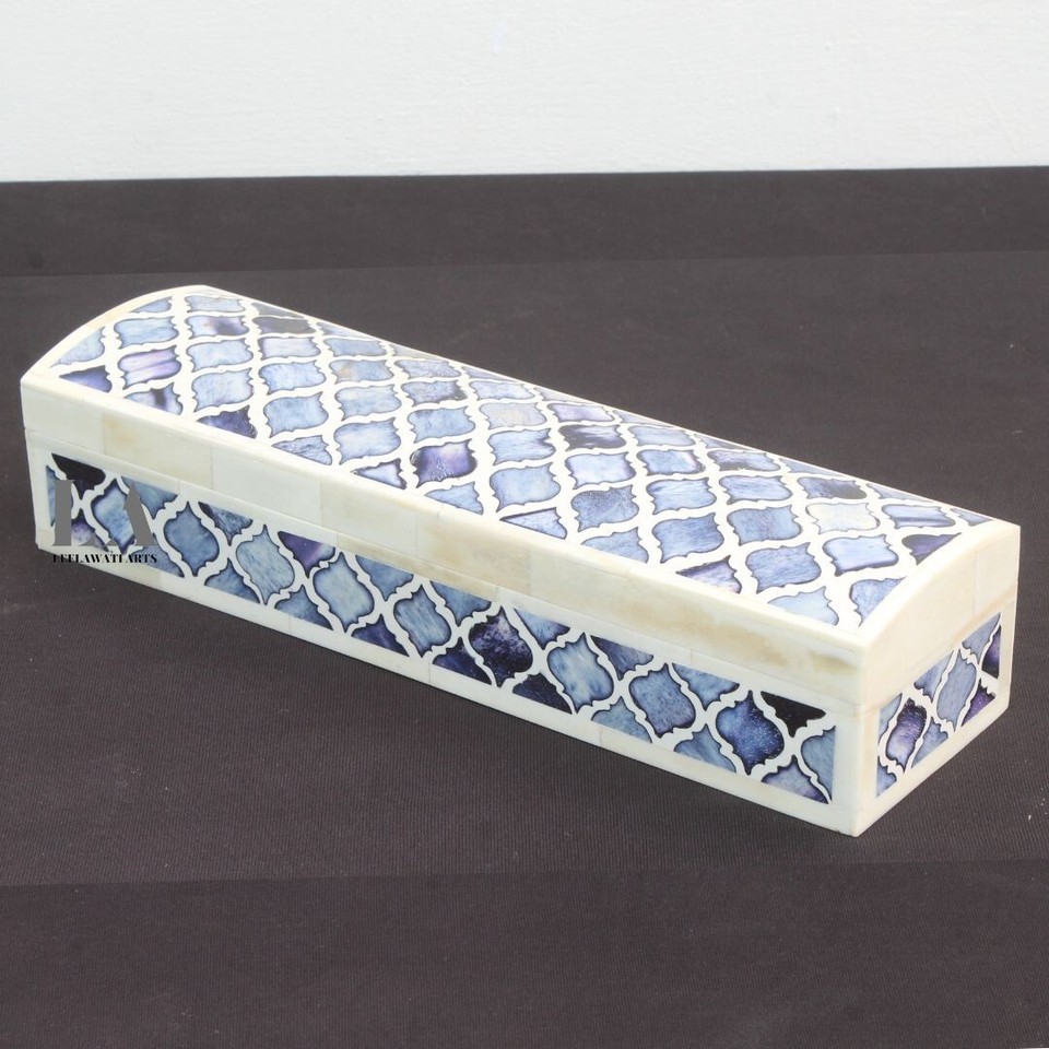 Home Décor Blue Bone Inlay Box | eBay