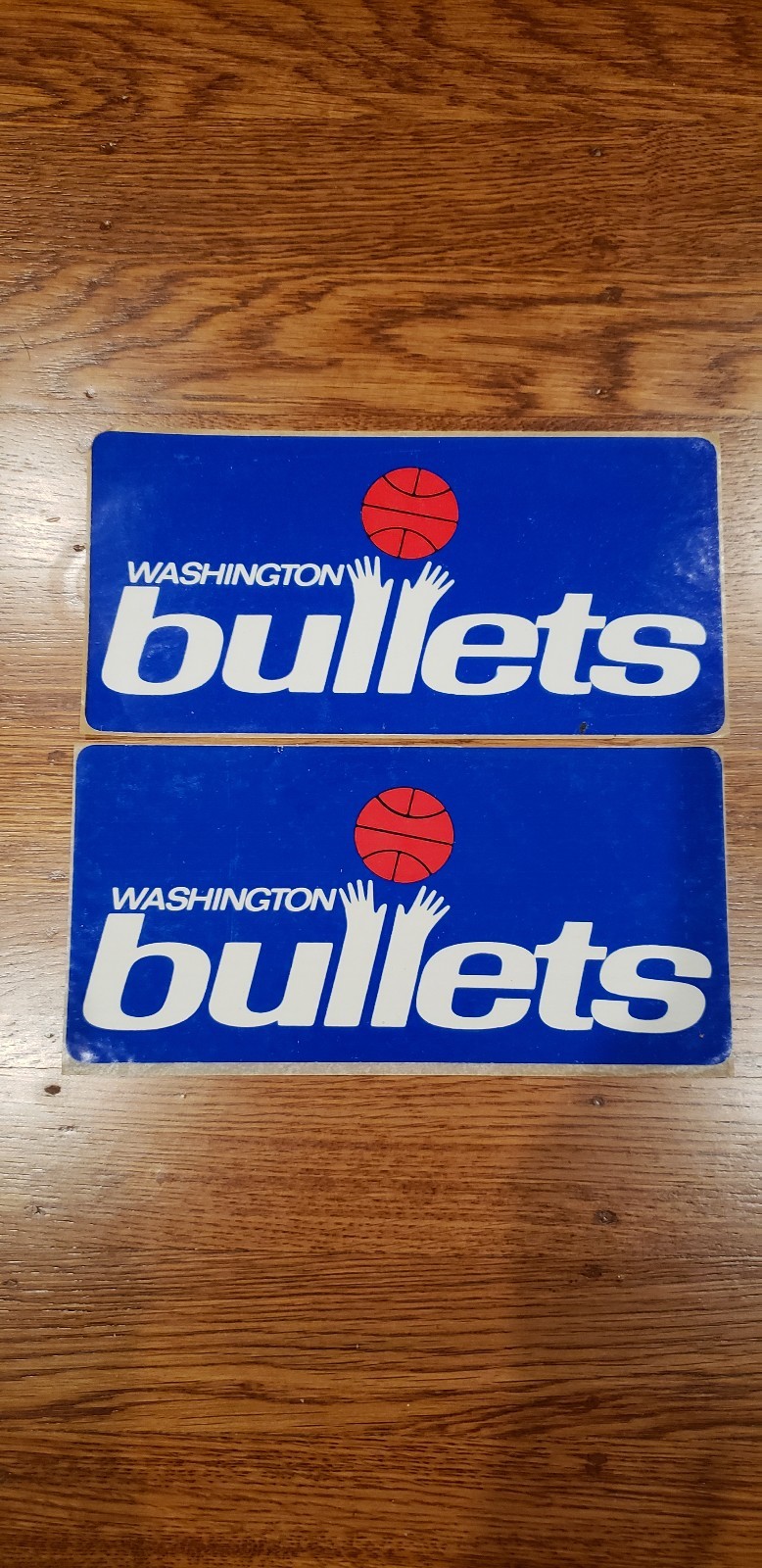 Vintage 1980's Washington Bullets Logo Sticker 7 1/2 x 3 1/2 Inches (x ...