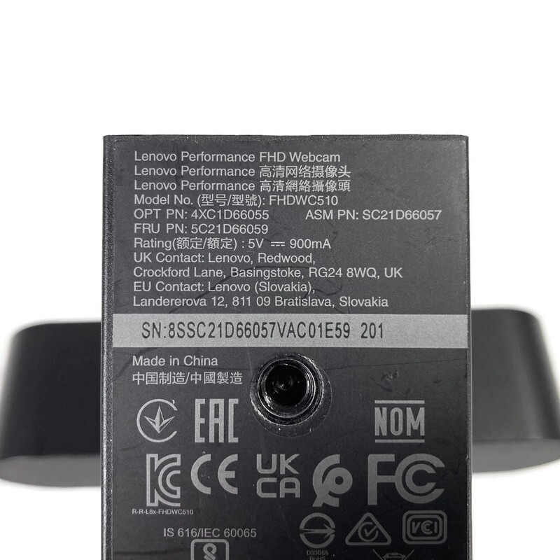 Lot of 5 Lenovo Performance FHD Webcam Video 30fps FHDWC510 | eBay