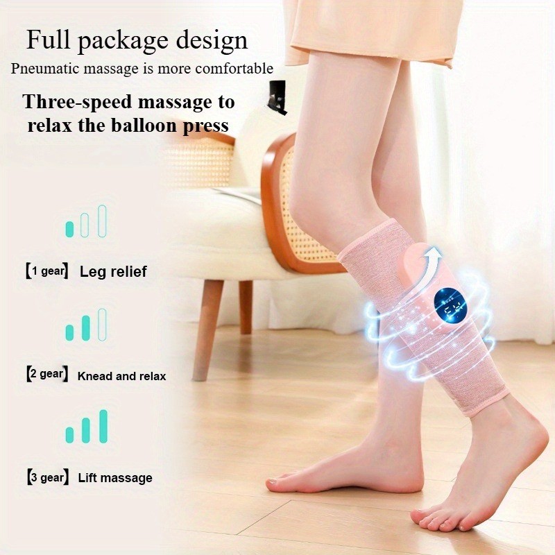 Leg Foot Massager Heat Air Compression for Circulation Pain Relief ...