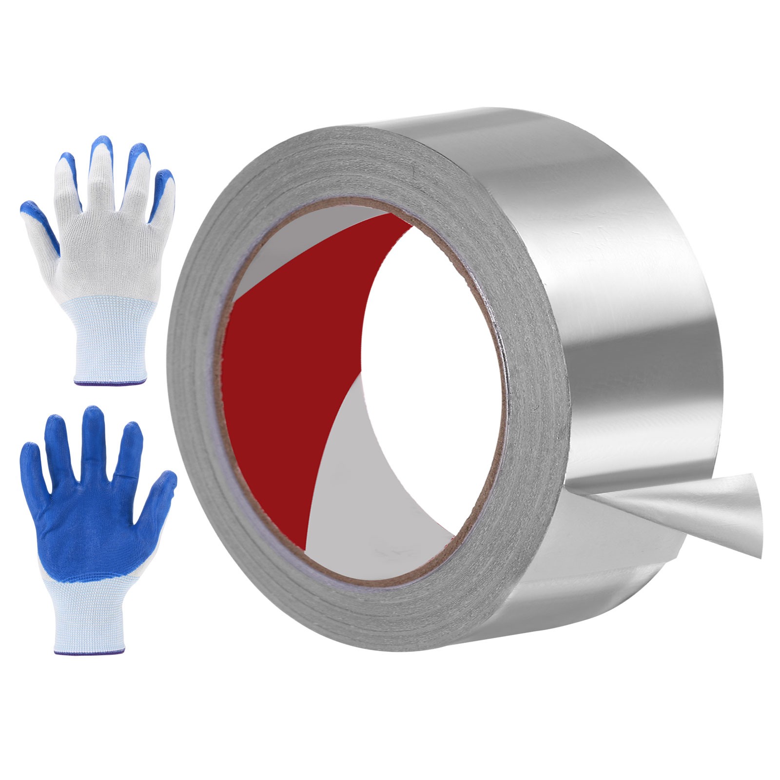 1 Pcs 66 ft x 2.4 Inch x 5.9mil Aluminum Foil Tape for Air Ductwork ...