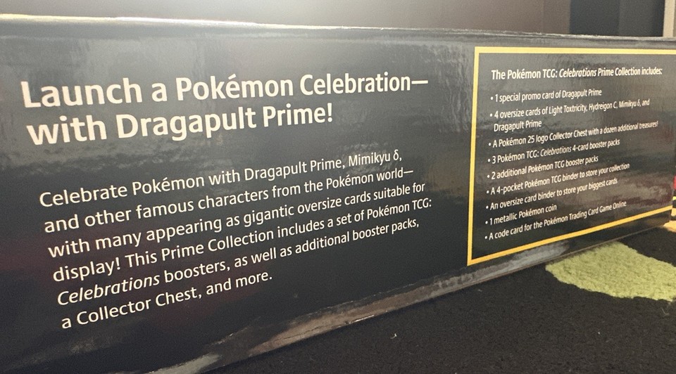 Pokemon TCG 25th Anniversary Celebrations Prime Collection Box SEALED ...