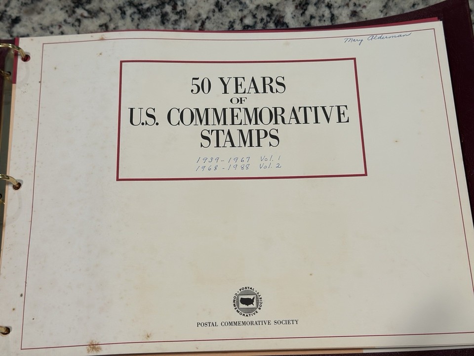Vtg Postal Commemorative Society 50 Years Of US Commemorative Stamps 2 ...