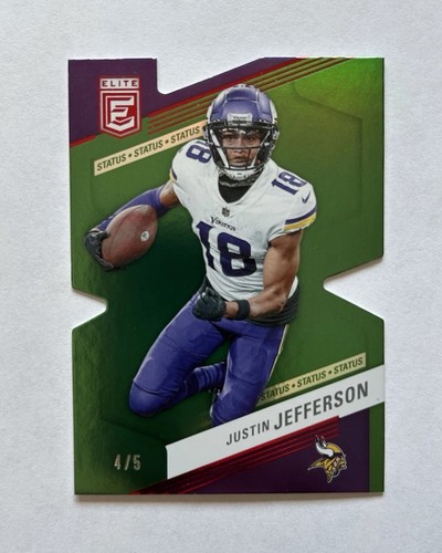 3$ Chase Pack Justin Jefferson Donruss Elite Green Die Cut /5 Chaser🏈 ...