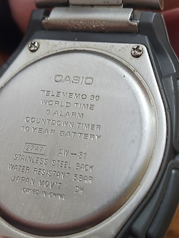 Casio Illuminator Telememo 30 AW-81 Men's Analog Digital Quartz Watch ...