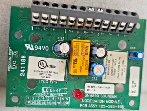 TYCO EPG SNM800 SOUNDER NOTIFICATION PCB MODULE 125-585-608 (8pc lot ...