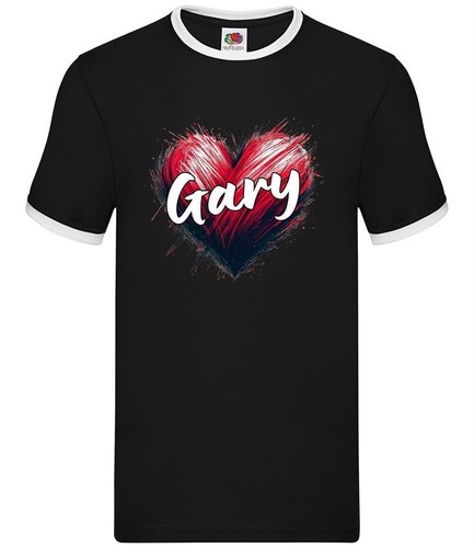 Love Heart Gary - Mens Ringer - Music Barlow Take Singer That Gig | eBay