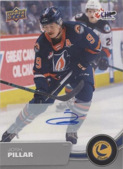 2021-22 Upper Deck CHL - Josh Pillar #56 Autographs (AU, RC) for sale ...