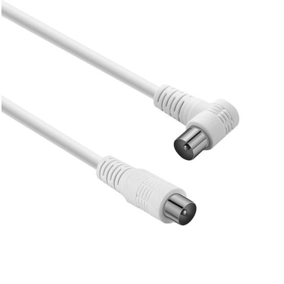 Right Angle TV Antenna Cable Flylead Cord Aerial Coax Male PAL Lead 1m ...