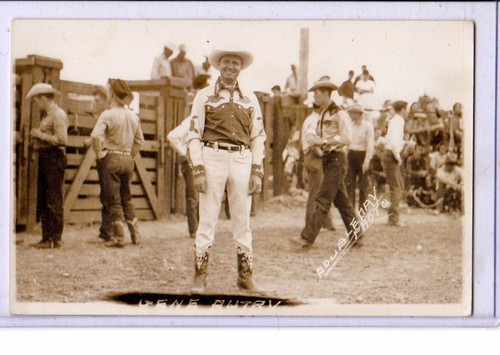 Doubleday Real Photo Postcard RPPC - Gene Autry at the Rodeo | eBay
