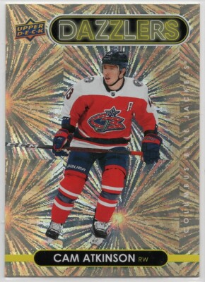 2021-22 Upper Deck Dazzlers Orange Cam Atkinson #DZ-15 Blue Jackets | eBay