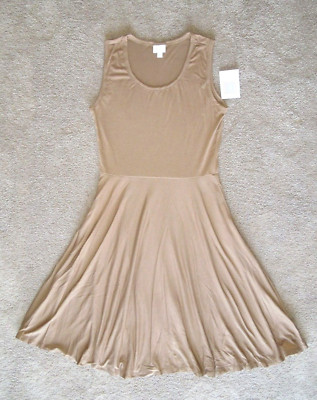 LuLaRoe Nicki Dress size Large ~ Solid BROWN Neutral ~ HTF Color | eBay