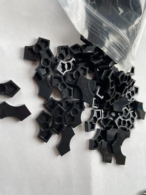LEGO- NEW-#3396-BLACK-TILE MODIFIED 2 X 2 W/2 1 X 1 CURVED CUTOUTS-10 ...