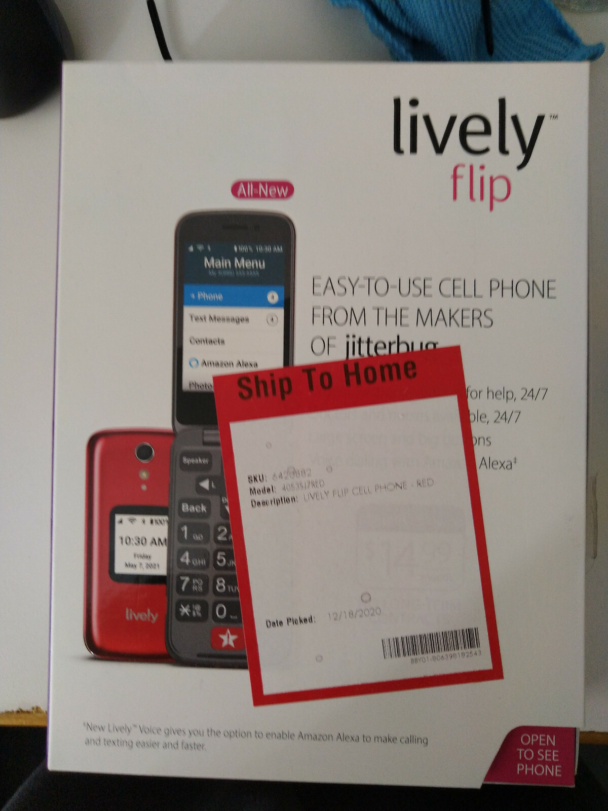 GreatCall Jitterbug Lively Flip Cell Phone- New In Box | eBay