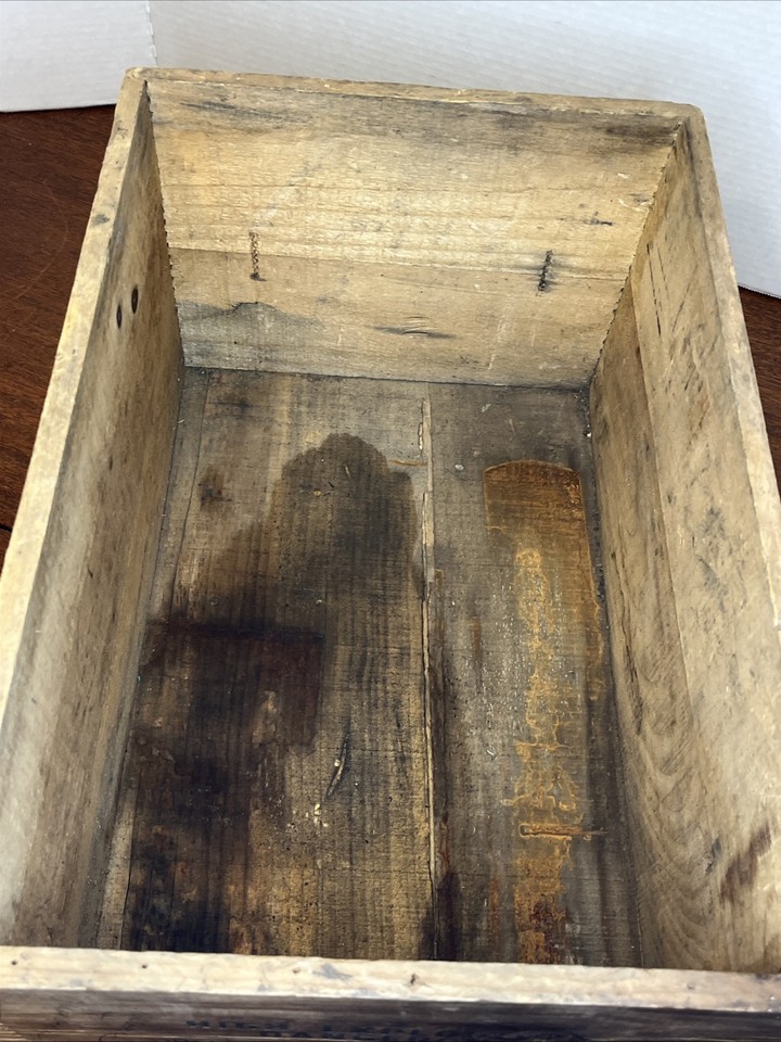 Antique Wooden Crate Box DuPont Explosives Red Cross Extra Dynamite 50% ...