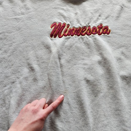 Vtg 90s Minnesota Golden Gophers Sweater L Embroidered Script College ...
