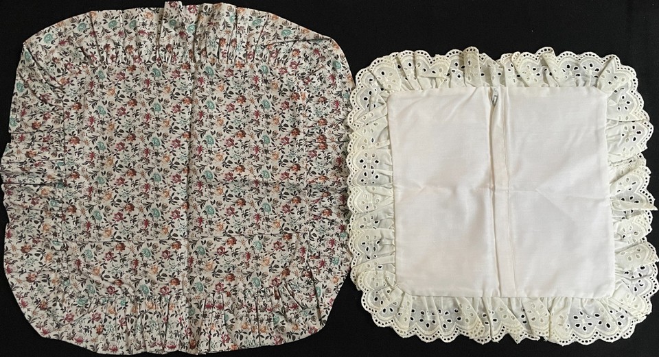 5x XStitch FABRIC: Pre-finished Pillow Shams, 14ct Aida center+Shoulder ...