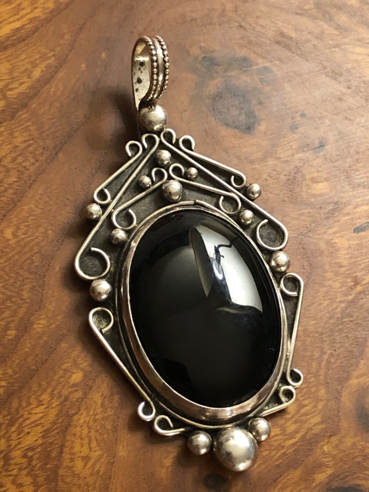 Old pawn David Umpleby sterling onyx HUGE pendant Santa Fe 082423aE@ | eBay