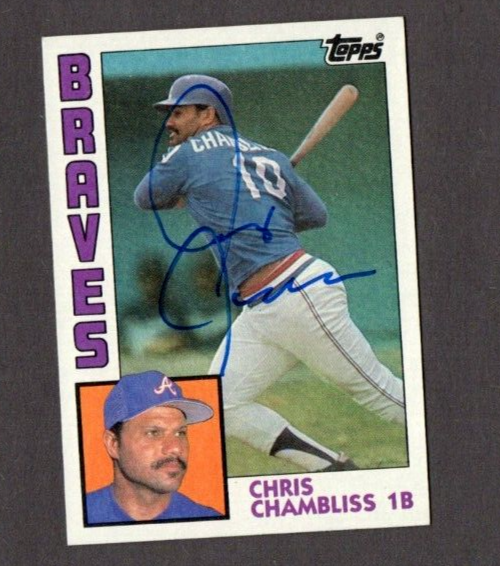Chris Chambliss 1984 Topps authentic autographed card Braves | eBay