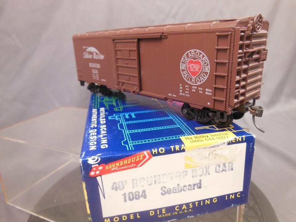 HO SCALE ROUNDHOUSE SEABOARD SILVER METEOR 40' BOX CAR O/B | eBay